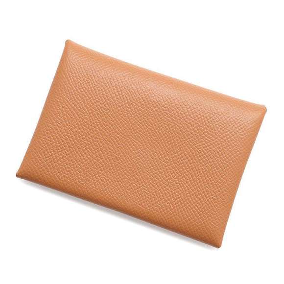 Hermes | Bags | Hermes Coin Case Calvi Duo Gold Epson B Wallet Card ...